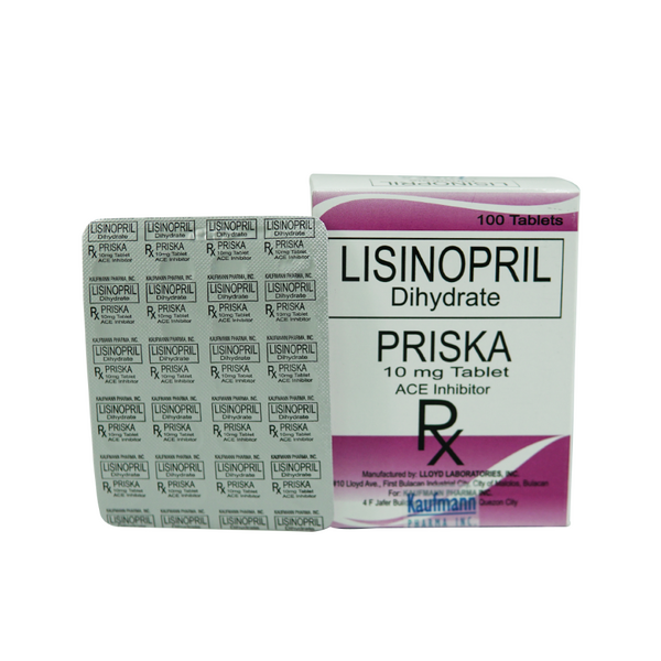 PRISKA Lisinopril Dihydrate 10mg Tablet 1's price in the Philippines ...
